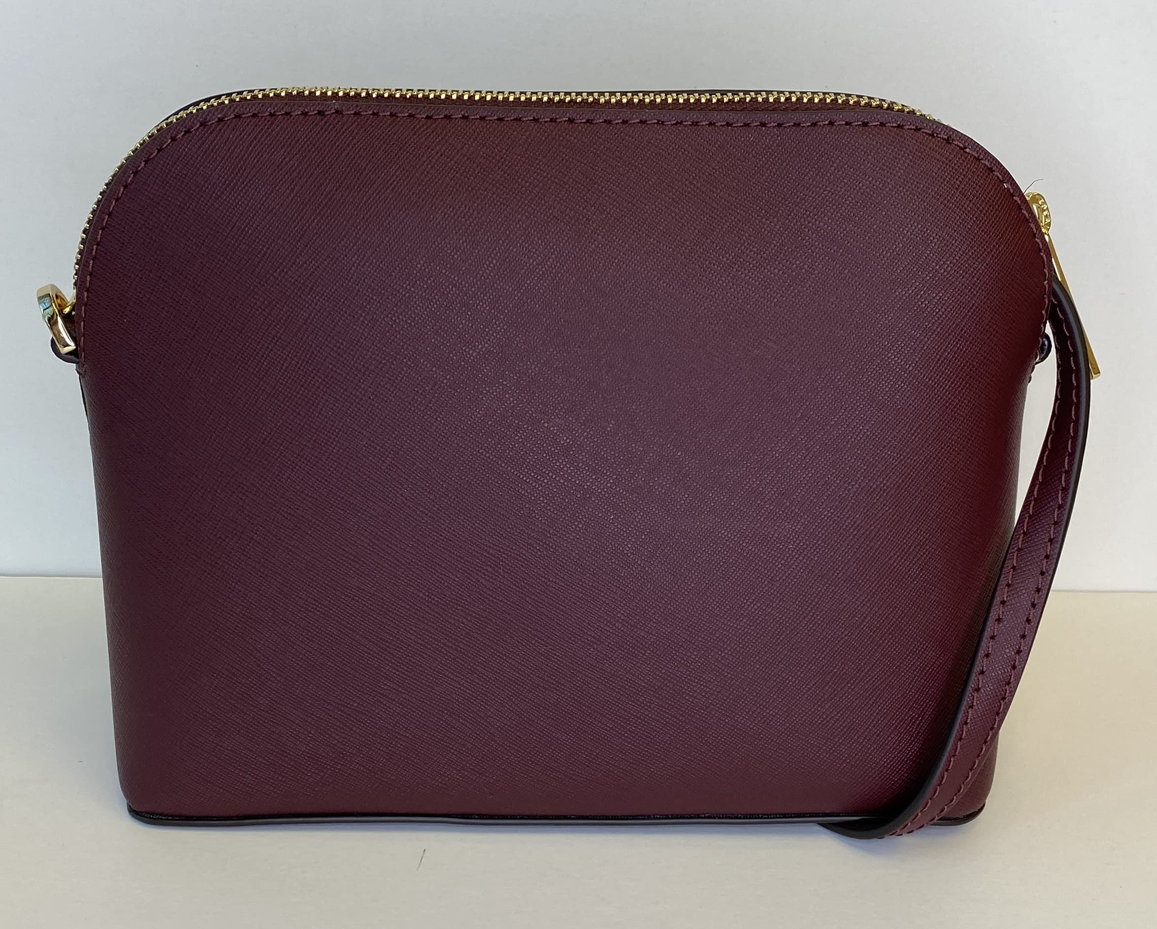 Michael Kors MICHAEL Michael Kors Jet Set Travel MD Dome XCross Crossbody bundled with SM TZ Coinpouch Purse Hook (Merlot)