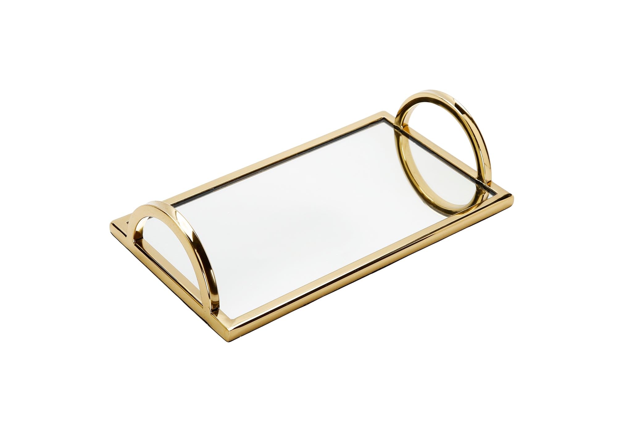 Beautiful Gold Mirrored Tray with Side Rails