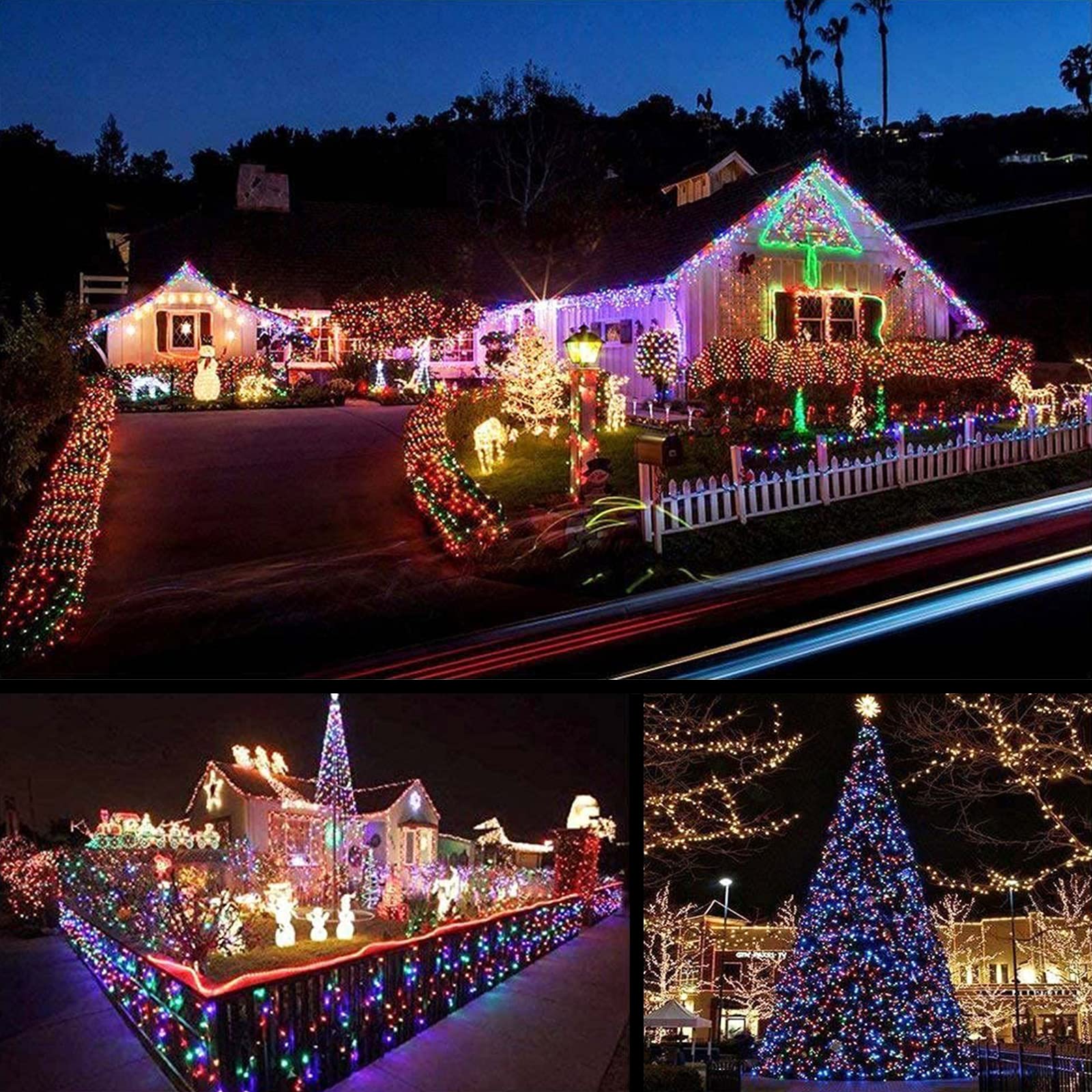 Oluote Solar String Lights Outdoor Rope Lights, 16ft 50 LEDs Waterproof Tube Lights with Solar Panel for Outdoor Home Garden Parties Independence Day Decor (Red, 16FT)