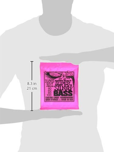 Ernie Ball Short Scale Super Slinky Nickel Wound Bass Guitar Strings, 40-100 Gauge (P02854)