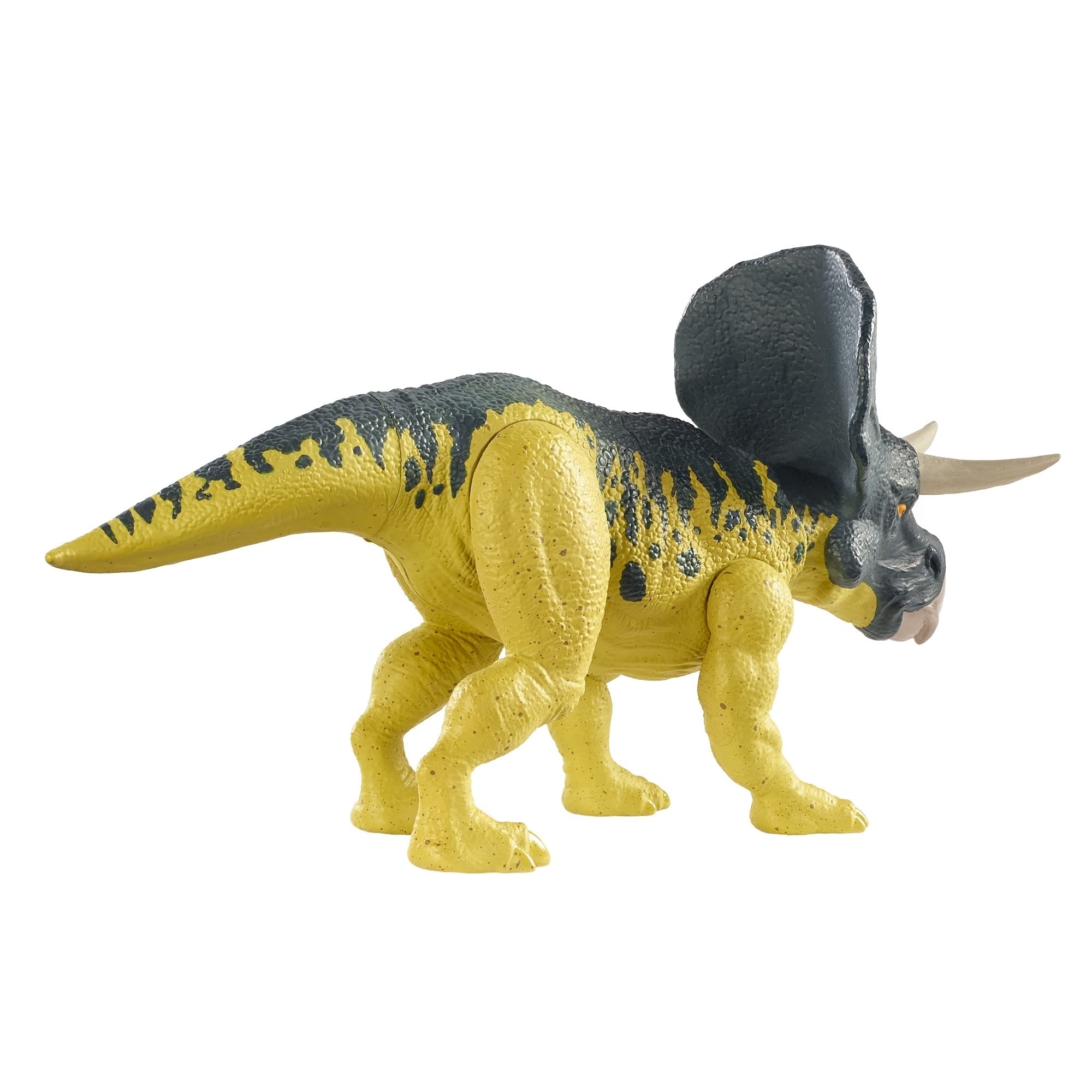 Jurassic World Toys Wild Pack Zuniceratops Herbivore Dinosaur Action Figure Toy with Movable Joints, Realistic Sculpting & Attack Feature, Kids Gift Ages 3 Years & Older
