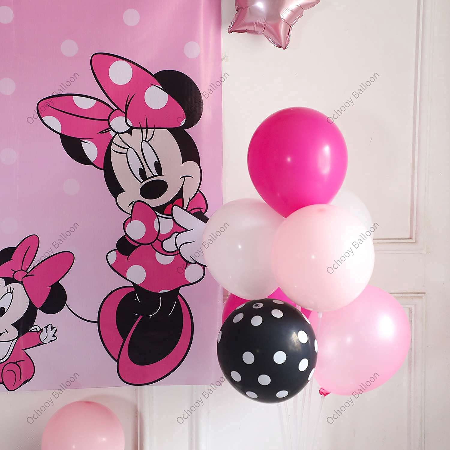 Mickey Mouse Birthday Party Decorations, Mickey Mouse Party Supplies Set for Girl’s/Boy’s with Balloons Garland kit, Mickey Mouse Backdrop 7x5ft, Mickey Mouse Foil Balloons