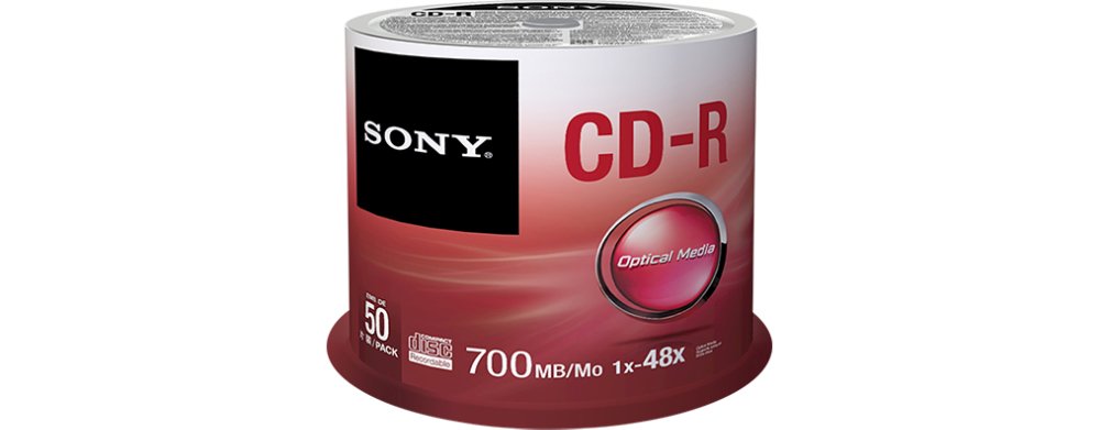 Sony 50CDQ80SP CD-R Data Recordable Media - 50 Pack Spindle