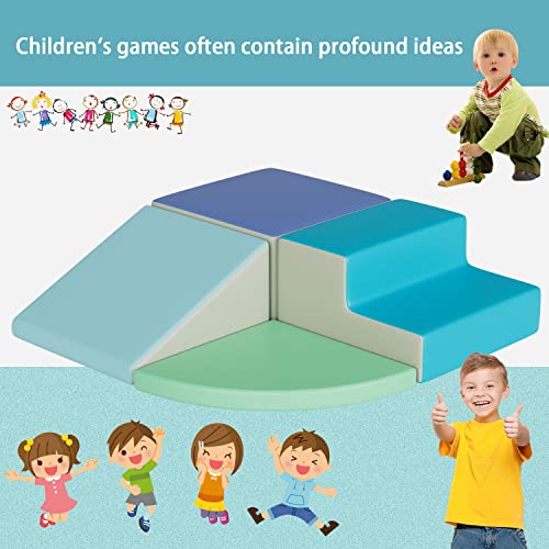 Building Blocks,Climb and Crawl Activity Play Set,Lightweight Foam Shapes for Climbing,Crawling and Sliding, Safe Foam Playset for Toddlers and Preschoolers (Pattern, 5pc)