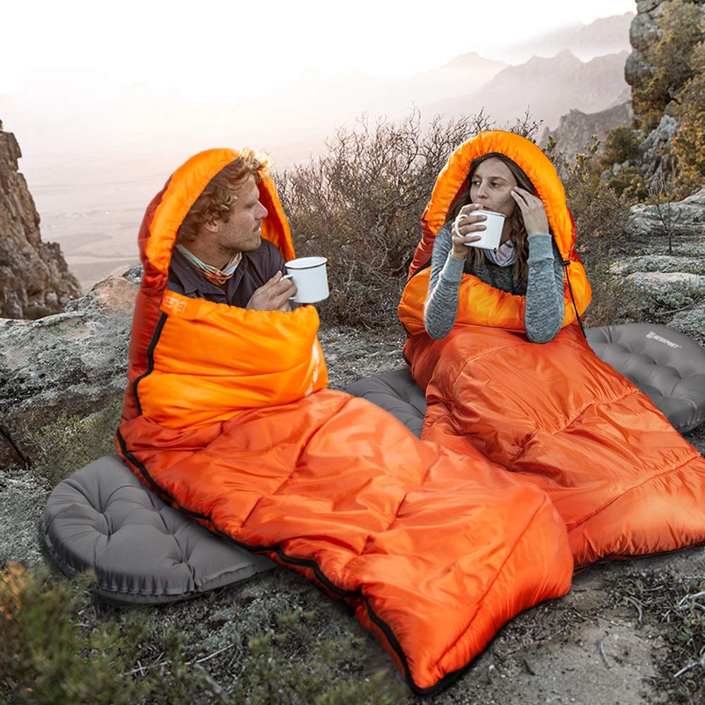 Bessport Camping Sleeping Bag - 3 Season 40℉/5℃ Lightweight Sleeping Bag Water Repellent Backpacking Sleeping Bag for Camping Backpacking Hiking
