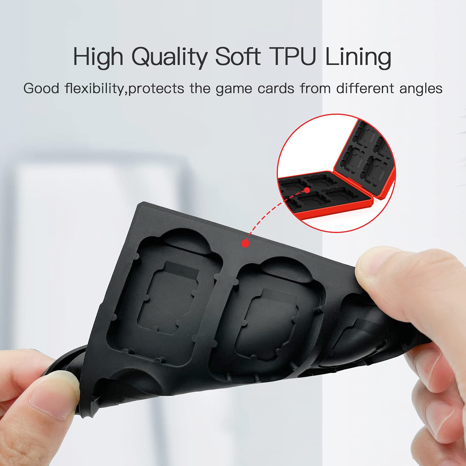 UFOPETIE Game Card Case Storage Box for Switch Game Cards Mario Games Up to 12 Games,for Nintendo Switch Game Card Case Cube for Nintendo Switch Game Storage Box Mario Mushroom