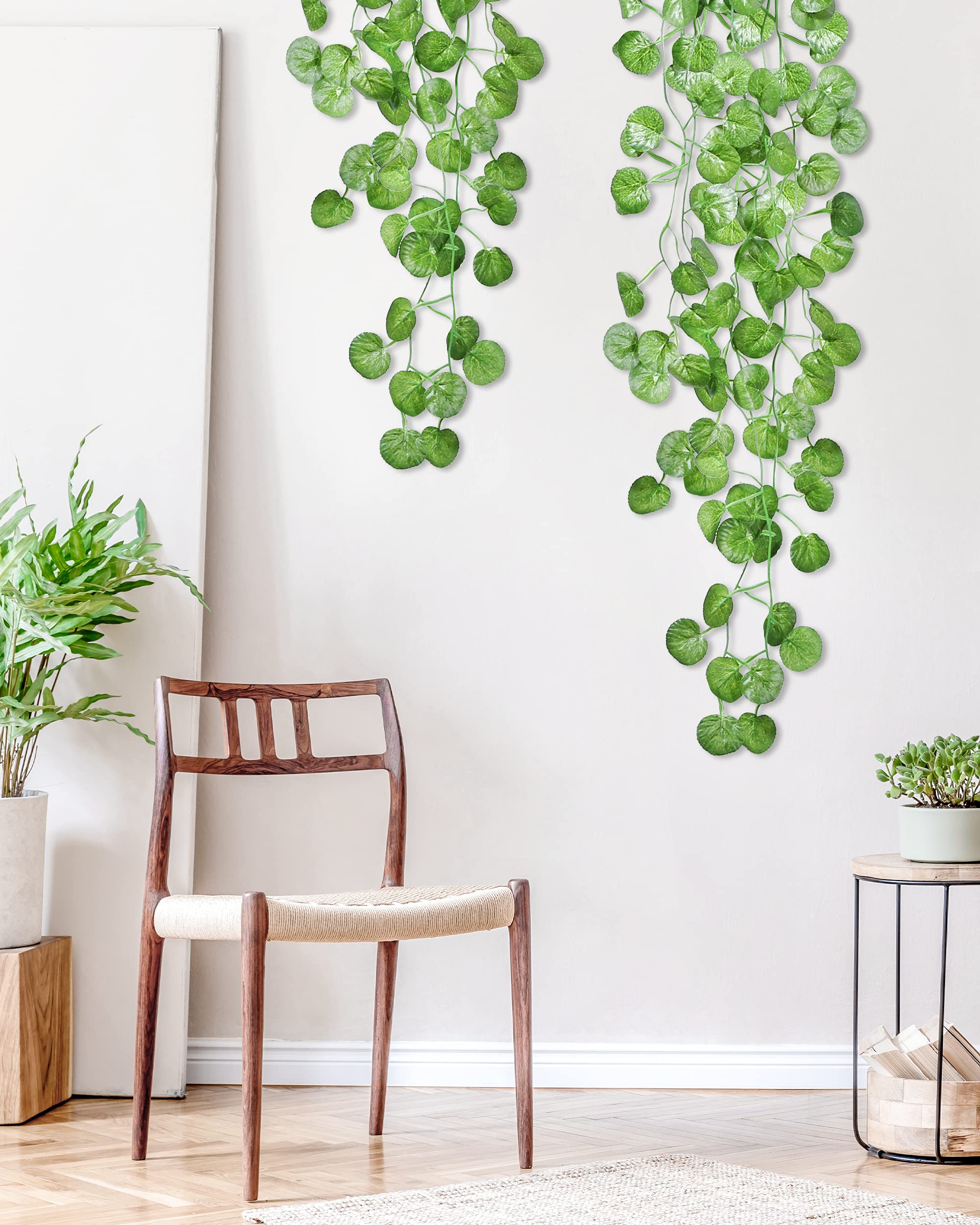 Omldggr 3 Pieces Artificial Hanging Plants Artificial Hanging Vine for Indoor Outside Home Garden Office Decor