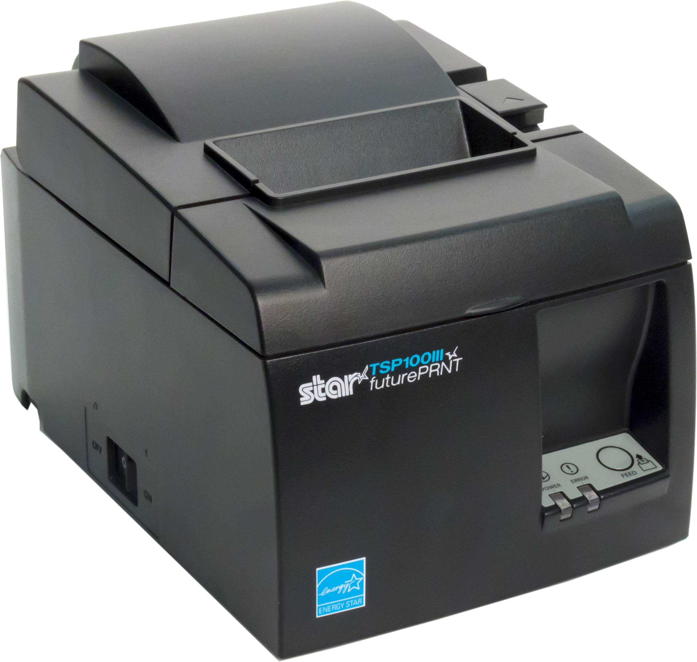 Star Micronics TSP143IIIU Bundle - USB Thermal Receipt Printer with 16" x 16" 5 Bill / 8 Coin Value Series Cash Drawer Featuring 2 Media Slots - Gray/Black