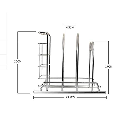 BHVXW Pan Cover Holder Support Frame Base Pot Lid Iron Storage Rack Stand Cutting Board Knife Rests Organizer Kitchen Gadgets