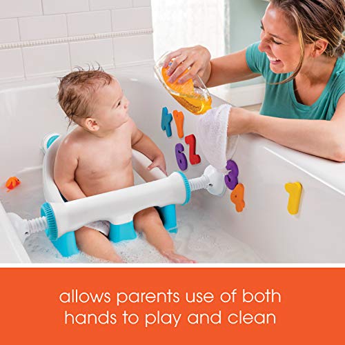 Summer My Bath Seat for Sit-Up Baby Bathing, Backrest for Assisted Sitting, Easy Setup & Storage, Aqua
