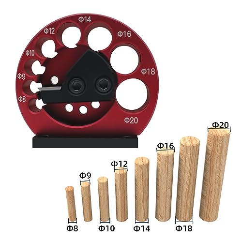 Dowel Maker Jig Kit, Metric 8mm to 20mm Adjustable, with Carbide Blade, Electric Drill Milling Dowel Round Rod Auxiliary Tool