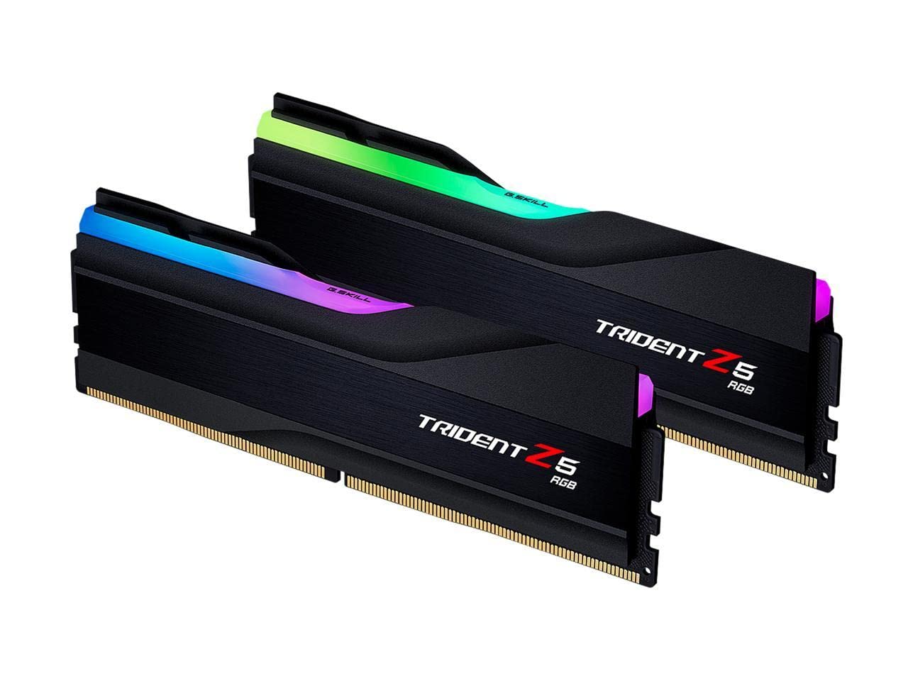 G.Skill Trident Z5 RGB Series (Intel XMP) 32GB (2 x 16GB) 288-Pin SDRAM U-DIMM DDR5 6000 CL32-38-38-96 1.35V Dual Channel Desktop Memory F5-6000J3238F16GA2-TZ5RK (Matte Black)