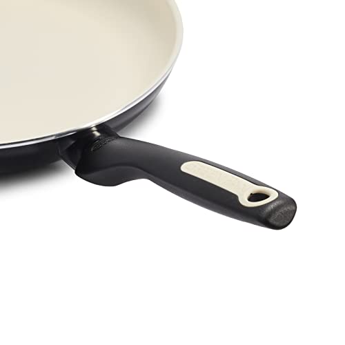GreenPan Rio Healthy Ceramic Nonstick 8" and 10" Frying Pan Skillet Set, PFAS-Free, Dishwasher Safe, Black