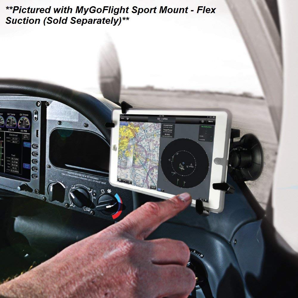 MYGOFLIGHT Universal Cradle for MGF Sport Mounts – Any 7”-11” Tablet PC or Device - iPad Mini Air Pro Android for Airplane Helicopter Car RV Truck Big Rig Home or Boat
