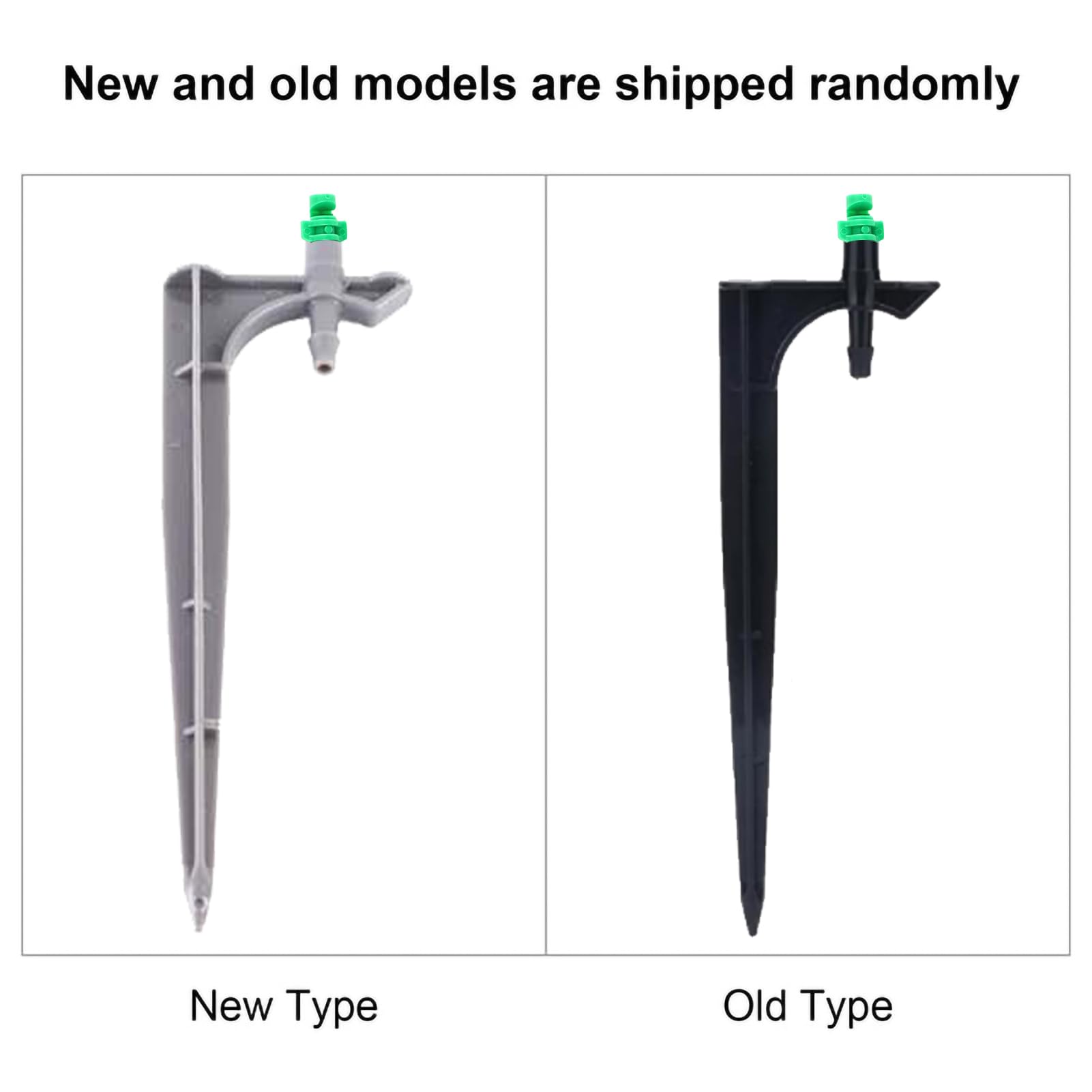Garden Irrigation System, Adjustable Irrigation Dripper 20Pcs/Bag Irrigation Dripper with Ground Insert Fruit Tree Drip Irrigation Emitters for 1/4" Drip Irrigation Tubing(180 Degrees with Plunger)