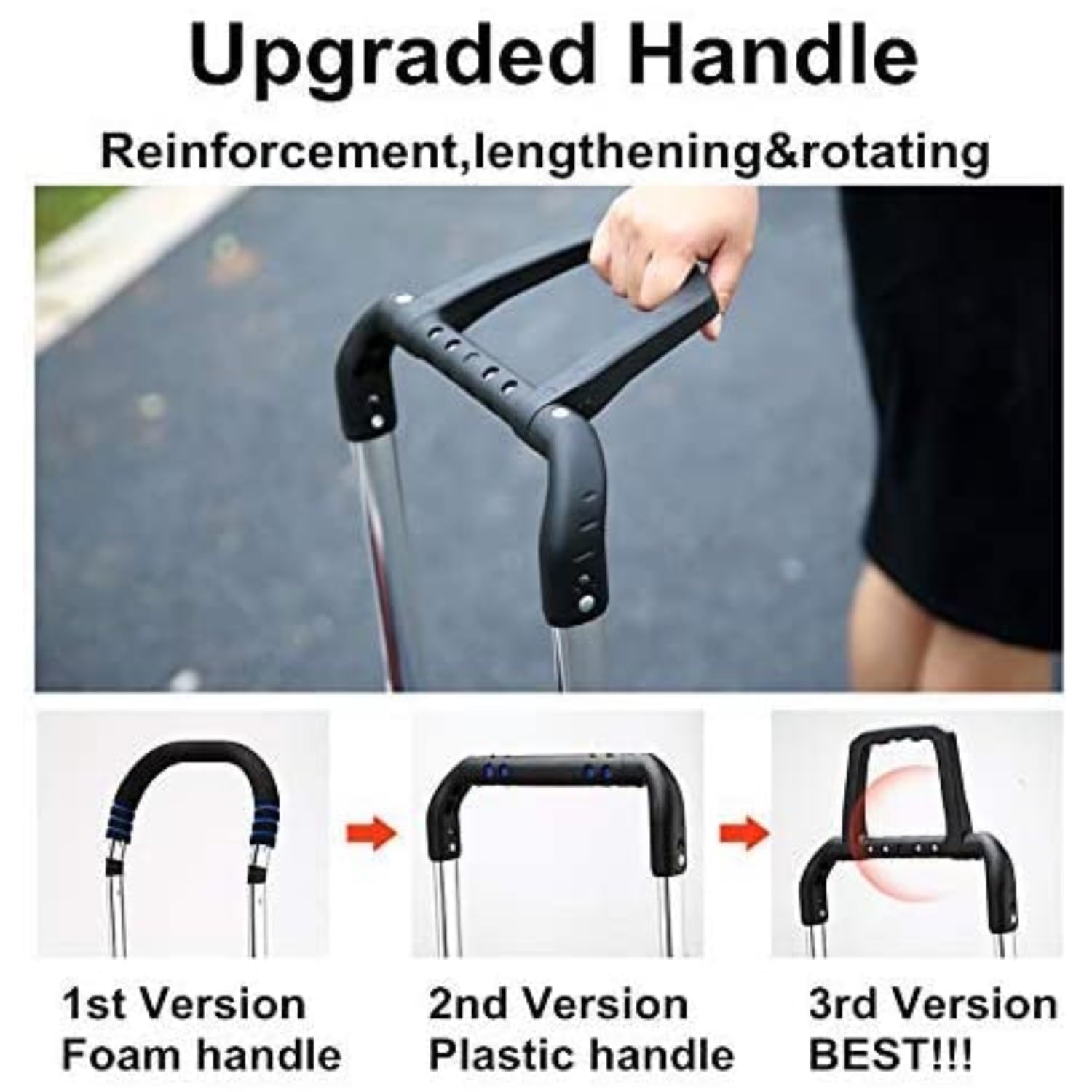 BMUAYO Foldable Shopping Cart Portable Grocery Cart Utility Lightweight Stair Climbing Shopping Carts with Rolling Swivel Wheel