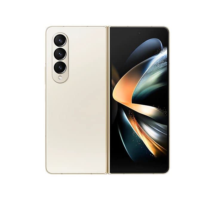 Galaxy Z Fold 4 Cell Phone, Factory Unlocked Android Smartphone, 512GB, Flex Mode, Dual Sim (1x eSim + 1x Nano) Multi Window View, Foldable Display, Korean International Version, Beige (SM-F936NZ)