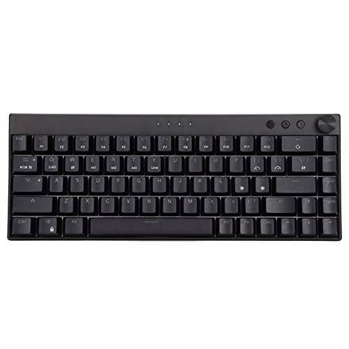 Garsentx Mechanical Gaming Keyboard with 2.4Gzh/BT/USB C Connection, 68 Keys Ergonomic Compact PC Wireless Keyboard with Hot Key RGB Backlit Light for Gaming Office (Red Shaft)