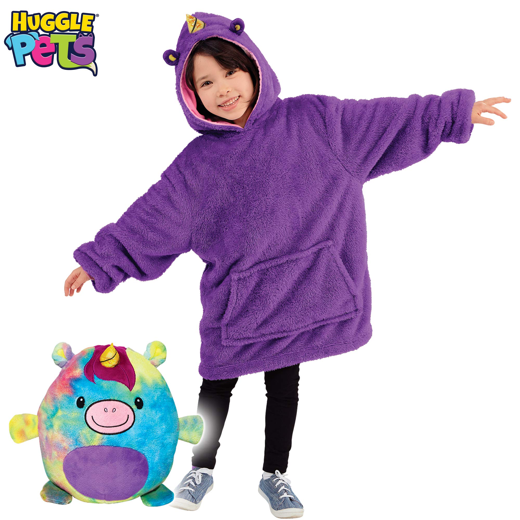 Ontel Huggle Pets Rainbow Unicorn Animal Hoodie