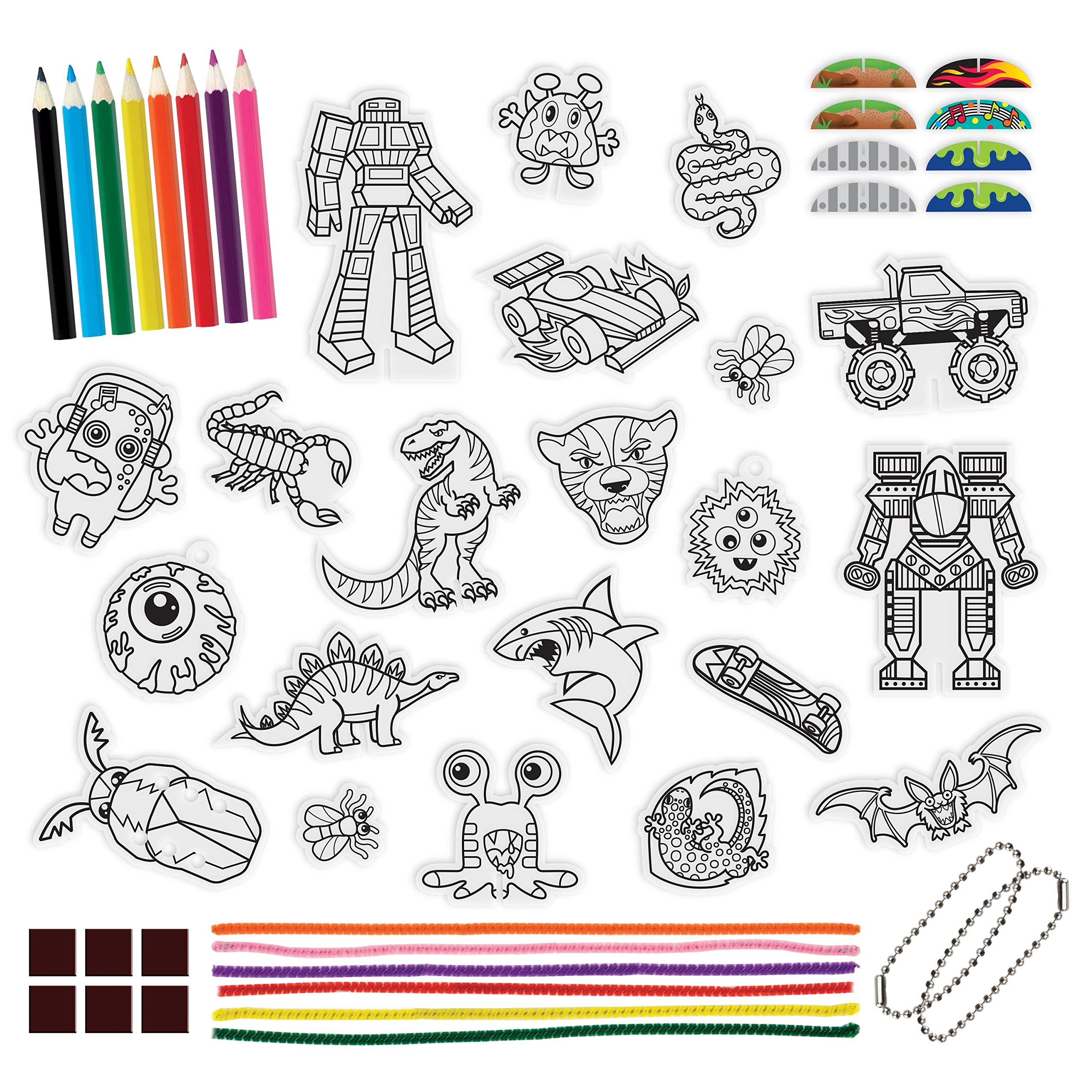 Just Play Shrinky Dinks Cool Stuff Activity Set, 51-piece set, Kids Art and Craft Activity Set, Kids Toys for Ages 5 Up