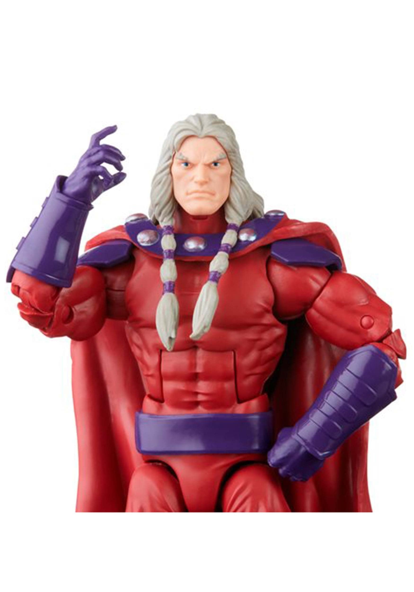 Marvel Legends Series 6-inch Scale Action Figure Toy Magneto, Premium Design, 1 Figure, and 5 Accessories , Red