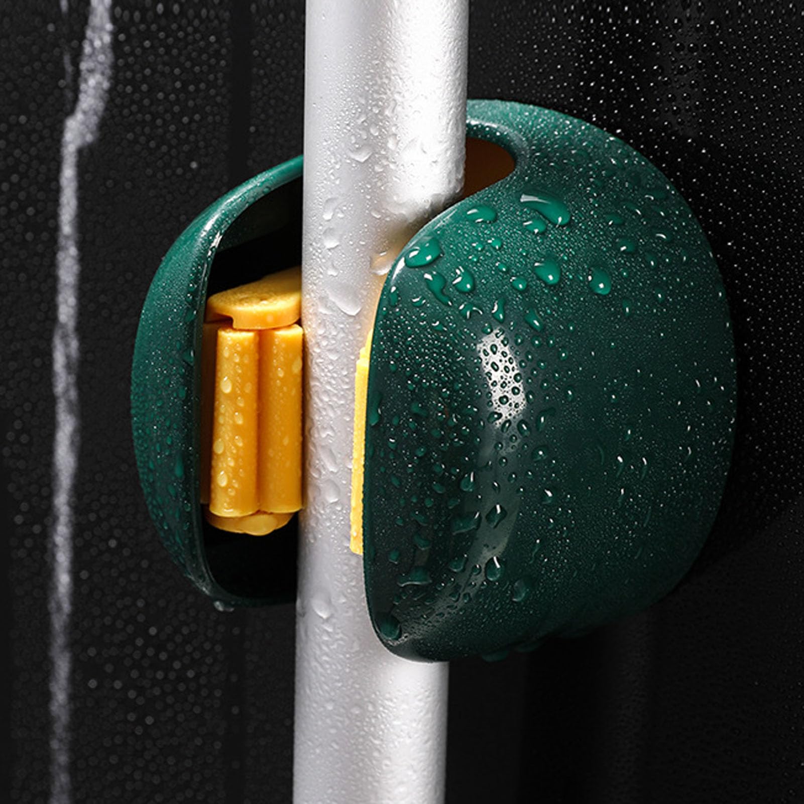 Dussdote Broom Holder Wall Mount,No Drill Super Anti Slip Wall Mounted Utility Rack for Bathroom Kitchen Balcony (Green)