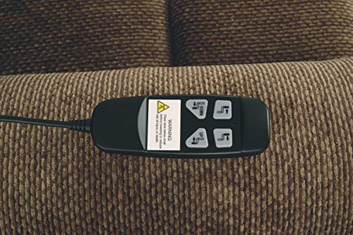 Signature Design by Ashley Ernestine Upholstered Power Lift Adjustable Oversized Recliner, Brown