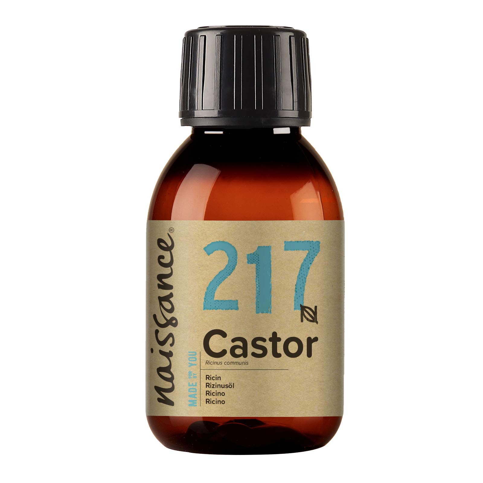 naissance Cold Pressed Castor Oil 4 fl oz - For Hair, Beard, Eyelashes, Eyebrows, Nails and Skin - Pure & Natural, Virgin, Unrefined, Vegan, Hexane-Free, Non GMO, Cruelty Free