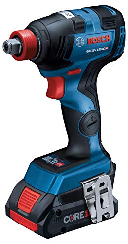 BOSCH GDX18V-1800CB15 18V EC Brushless Connected-Ready 1/4 In. and 1/2 In. Two-In-One Bit/Socket Impact Driver Kit with (1) CORE18V 4.0 Ah Compact Battery