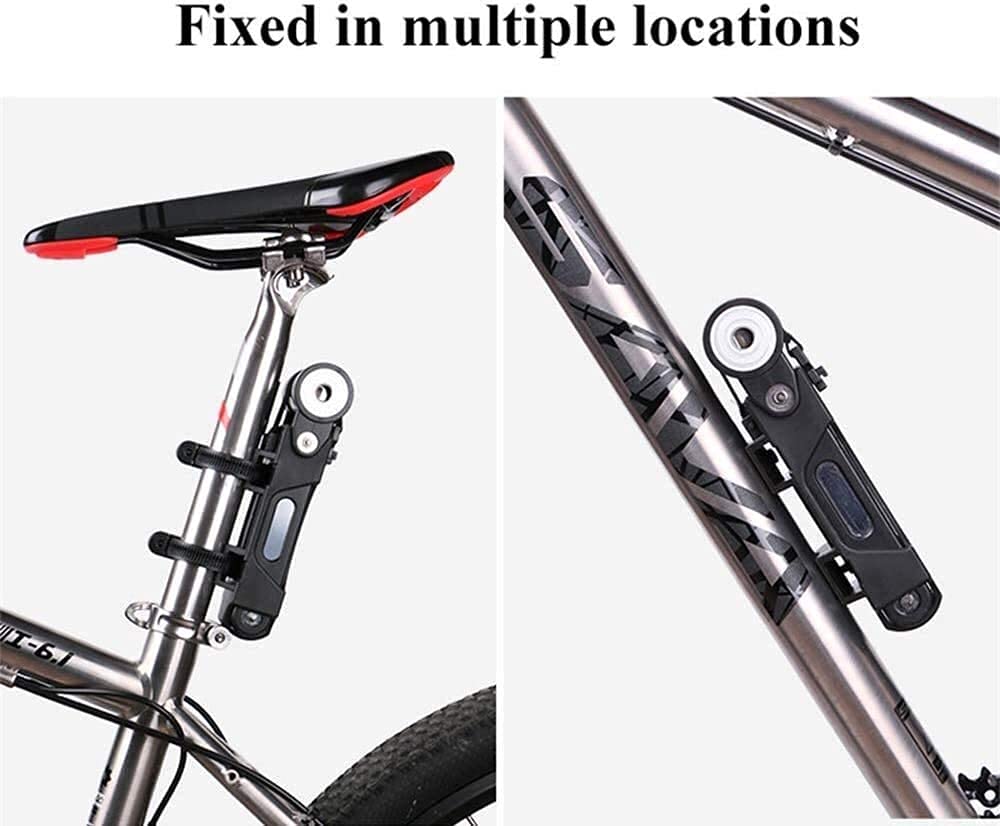 Bike Lock, Six-Section Folding Lock, Safety MTB Folding Bike Lock Professional Anti-Theft Alloy Steel Foldable Bicycle Lock(Color:Blue)