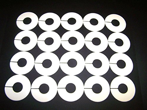 JSP Manufacturing Clothing Rack Size Dividers Hangers Dividers - Round Size Rack Dividers for Clothes Stores or Home - 100 Pcs Box