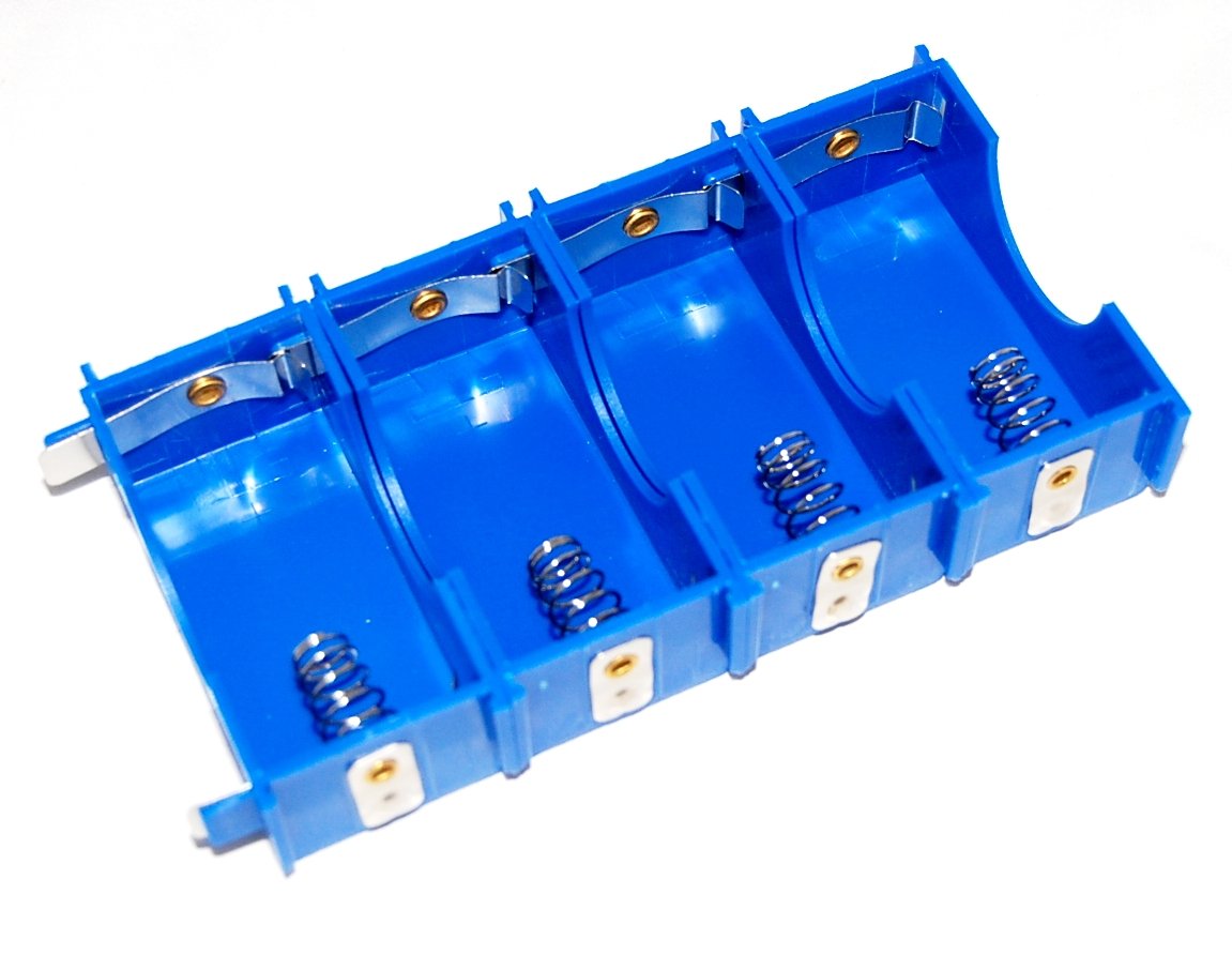 Package of 4 D-Cell Battery Holders for Parallel or Series Connections