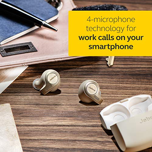 Jabra Elite 65t Earbuds โ Alexa Built-in, True Wireless Earbuds with Charging Case, Gold Beige โ Bluetooth Earbuds Engineered for The Best True Wireless Calls and Music Experience