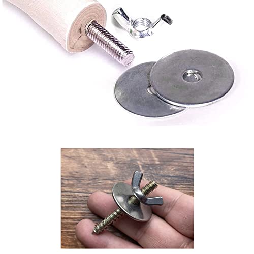 heyous 8 Set Bird Cage Feeder Stand Perches Accessories Hardware - 8pcs Wing Nut 8pcs Set Screw and 16pcs Flat Washer Hamster Board Pole Fixing Breeding Box Screws