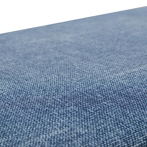 Pillow Perfect Tory Solid Indoor/Outdoor Wicker Patio Sofa/Swing Cushion Tufted, Weather and Fade Resistant, 19" x 44", Blue