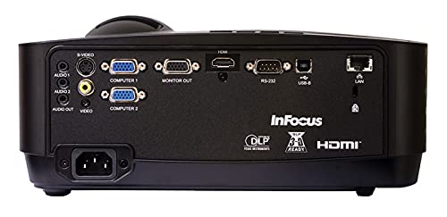 InFocus IN124x XGA DLP Network Projector, 4200 Lumens, HDMI, 2GB Memory