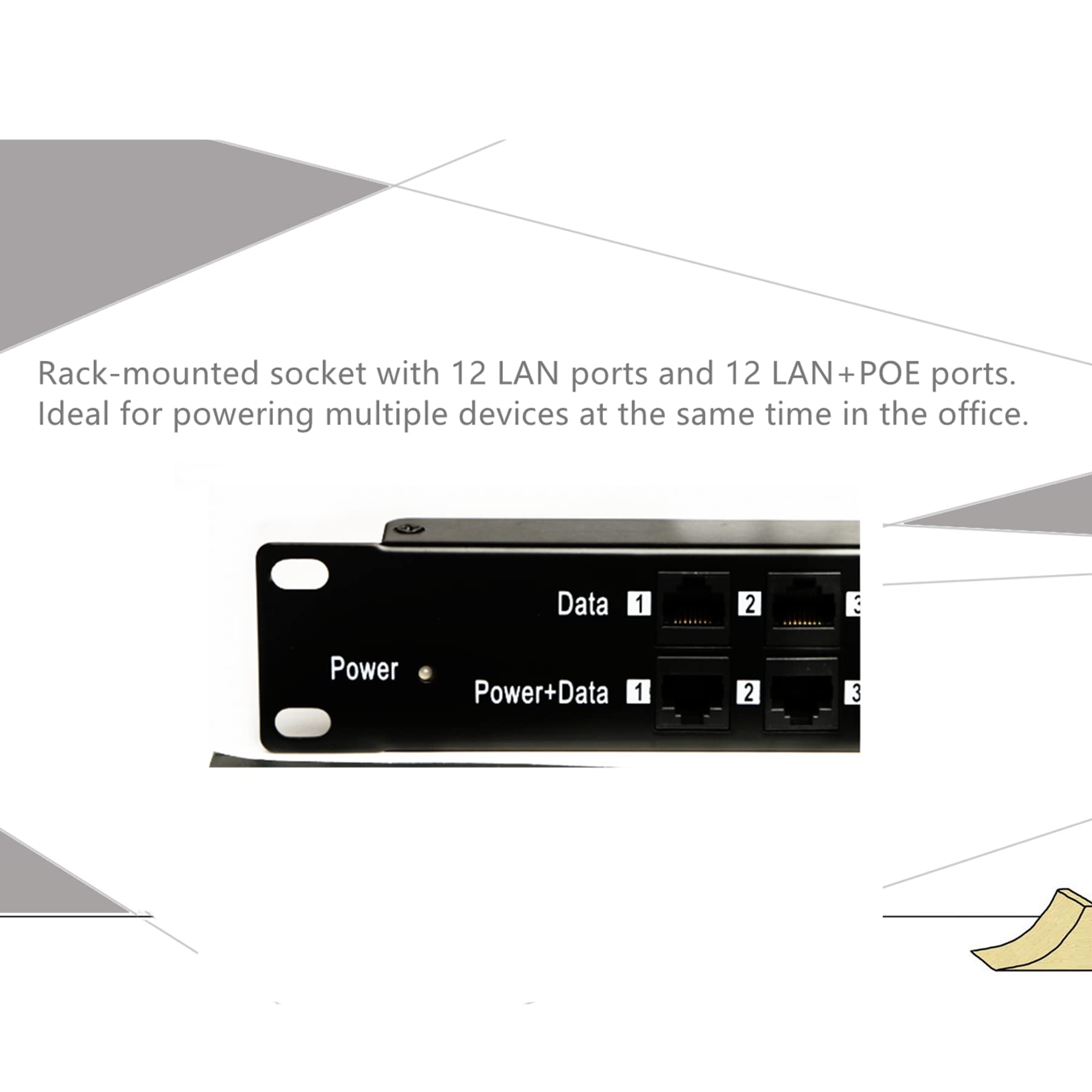 PoE Texas POE-12-24v60w | 12 Port Passive PoE Injector - Power Over Ethernet with 24 Volt 60 watt Power Supply for Ubiquiti, Mikrotik and Similar Devices