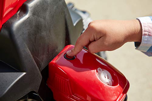 Huffy Kids Electric 12V Ride On Mini Mower Bubble Tractor, Red