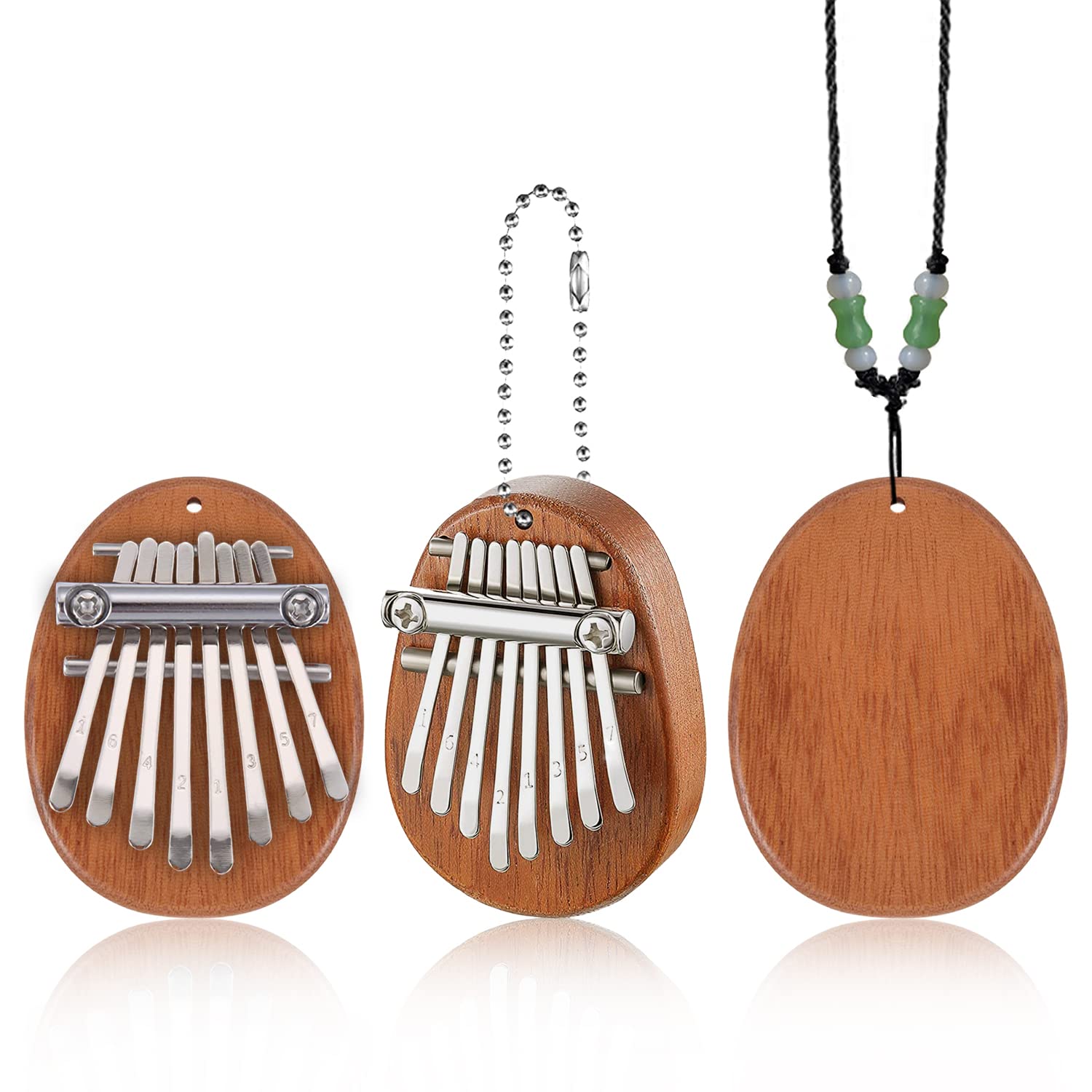 Mini Kalimba 8 Keys Thumb Portable Piano Portable Marimba Musical Thumb Piano with Lanyard, Valentines Gift for Kids Adults Beginners(Mini Kalimba)