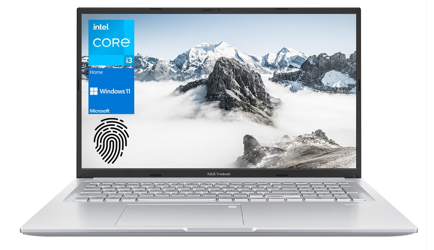 ASUS 17.3" FHD Vivobook Laptop, Intel Core i3-1220P Processor, 24GB RAM, 512GB SSD, FP Reader, HDMI, Webcam, Wi-Fi 6, Windows 11 Home, KKE Accessories, Silver