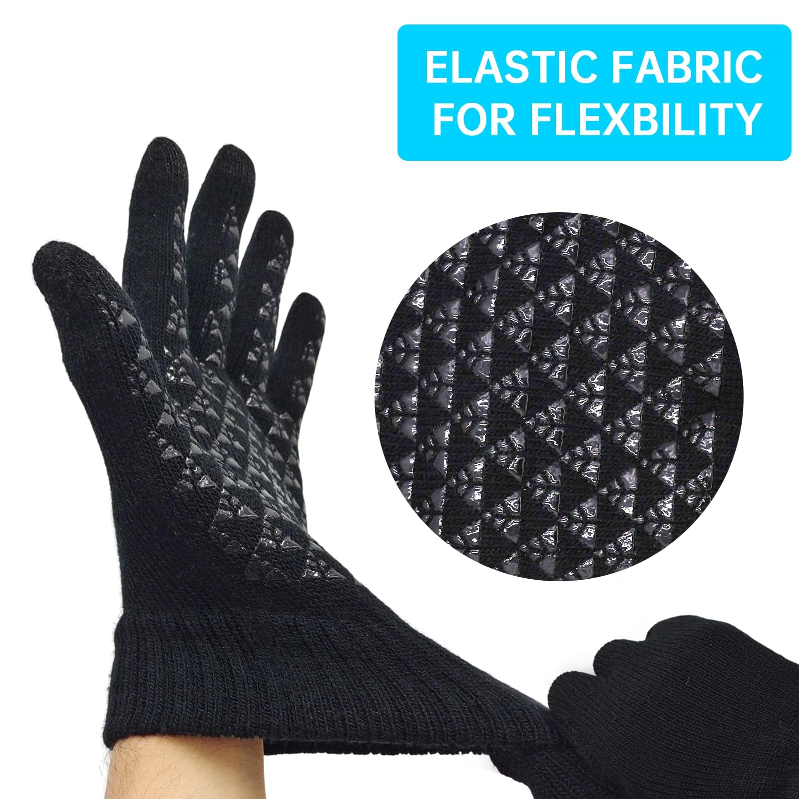 Beanie Hats for Men Winter Hats Black Beanie Knit Hat Mens Hat Scarf Set Warm Hats for Men Christmas Gift