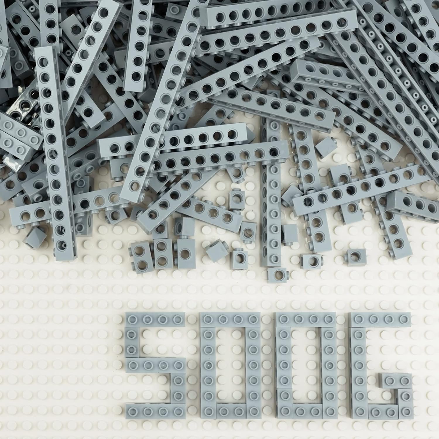 BroTex Technical Parts Beams Series - 500G Brick Connectors Building Block Sets, Classic Bulk Pieces Toys