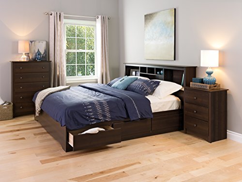 Prepac Fremont Nightstand, Tall 3-Drawer, Espresso