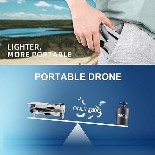 HHD Drones with Camera for Adults 4k, Easy GPS Quadcopter for Beginner with 40 mins Flight Time, 5G FPV Transmission, Auto Return Home, Follow Me,2 Batteries