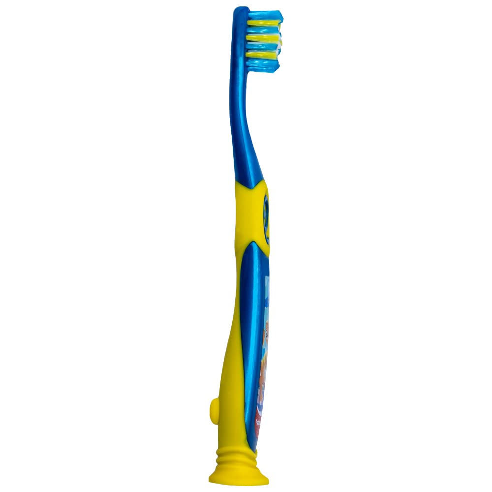 Colgate Dinosaur Toothbrush for Children with Suction Cup, Kids 2-5 Years Old, Extra Soft - Pack of 3