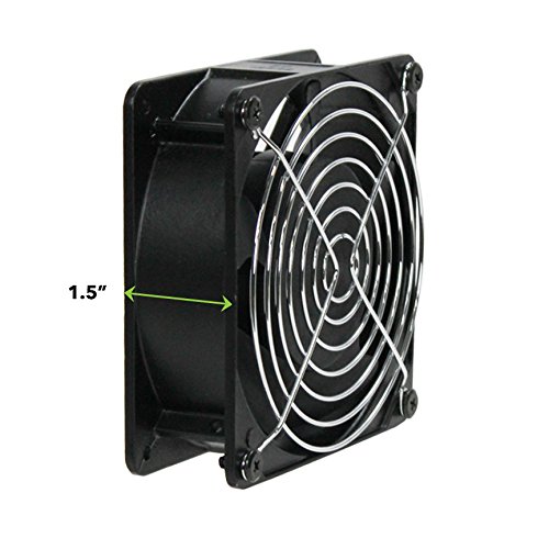 NavePoint AC Fan Kit for Server Rack Cabinet Computer Case 12 cm, 110V