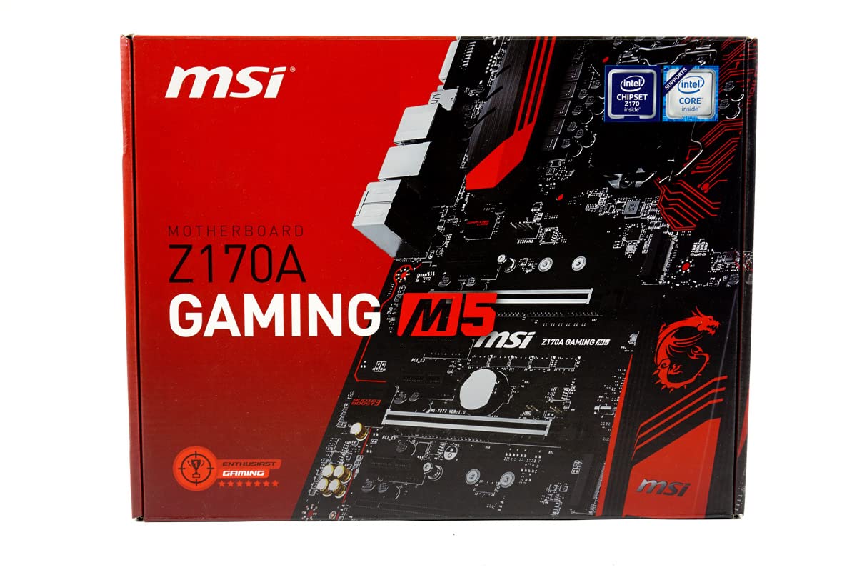 MSI Enthuastic Gaming Intel Z170A LGA 1151 DDR4 USB 3.1 ATX Motherboard (Z170A Gaming M5)