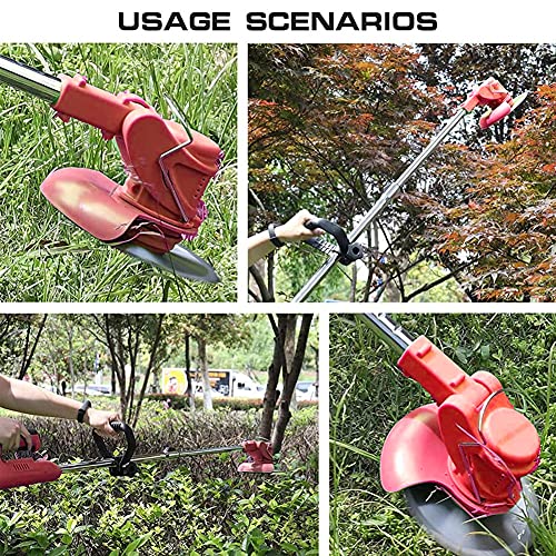 Guoguoba Strimmers Electric Cordless Battery Powered Best 36V Grass Trimmers Heavy Duty Metal Blade Lawn Edging Tools Brush Cutter Retractable Handle and Rotating Head Mower