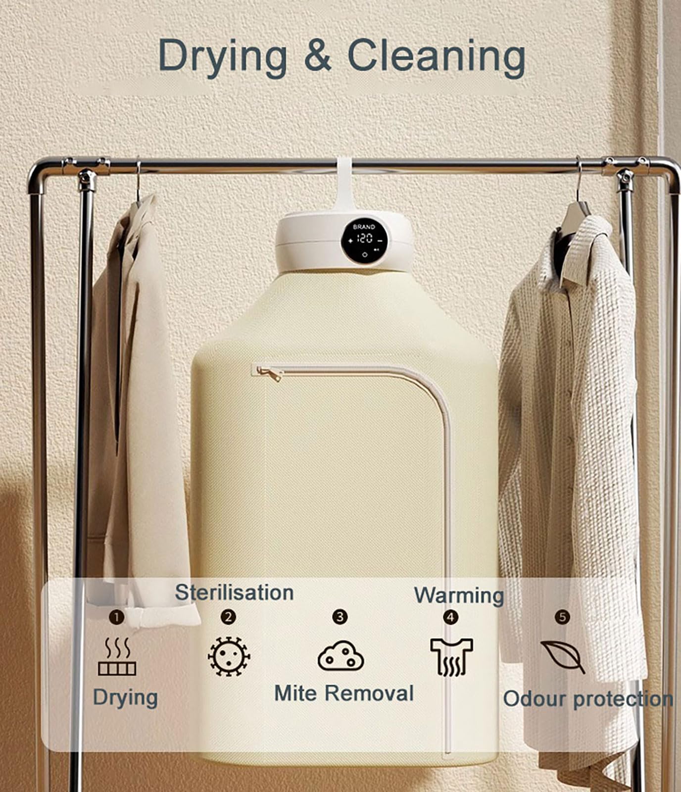 Sriolr Portable Clothes Dryer,Small Electric Dryer For Apartment,Rv,Travel,Housework,Compact Foldable Mini Dryer Machine With Dryer Bag…