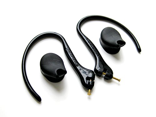Replacement Set 2 Earhooks with Metal Pins and 2 Eartips Adapters Compatible with Plantronics M50 M24 M20, Voyager 520 521 835, Explorer 220 235 240 242 243 245 320 330 340 350 360 370 395 Headsets